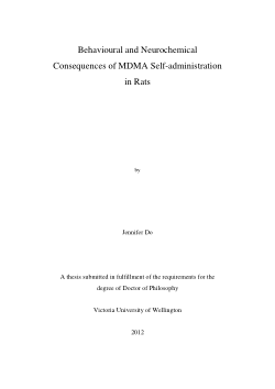 Behavioural and Neurochemical Consequences of MDMA Self-Administration ...