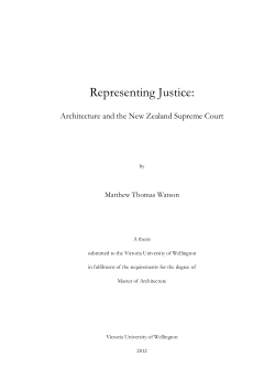 Representing Justice: Architecture and the New Zealand Supreme Court