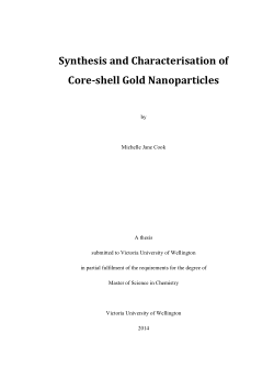Synthesis and Characterisation of Core-shell Gold Nanoparticles