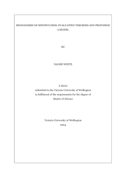 Item - Mechanisms of mindfulness: Evaluating theories and proposing a ...