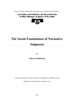 The Social Foundations of Normative Judgment