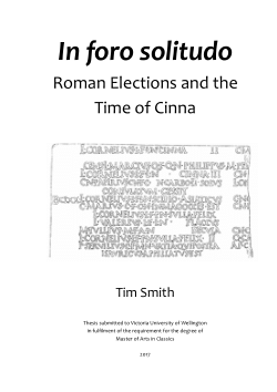 In foro solitudo: Roman Elections and the Time of Cinna