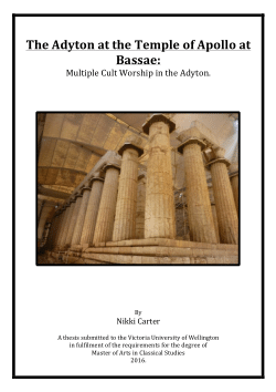 The Adyton at the Temple of Apollo at Bassae: Multiple Cult Worship in ...