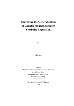 Improving the Generalisation of Genetic Programming for Symbolic Regression