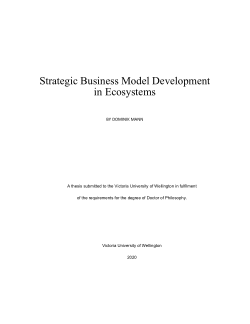 Strategic Business Model Development in Ecosystems