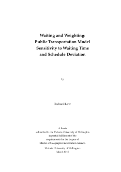 Waiting and Weighting: Public Transportation Model Sensitivity to ...
