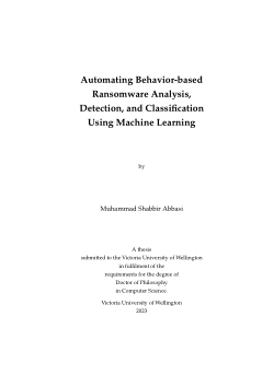 Automating Behavior-based Ransomware Analysis, Detection, and Classification Using Machine Learning