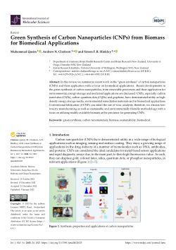 Green Synthesis of Carbon Nanoparticles (CNPs) from Biomass for Biomedical Applications
