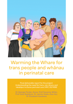 Warming the Whare for trans people and whānau in perinatal care