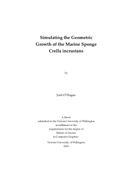 Item - Simulating the Geometric Growth of the Marine Sponge Crella ...