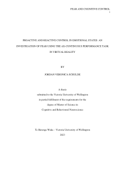 Item - Proactive and Reactive Control in Emotional States: an ...