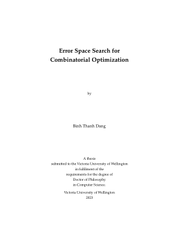 Error Space Search for Combinatorial Optimization