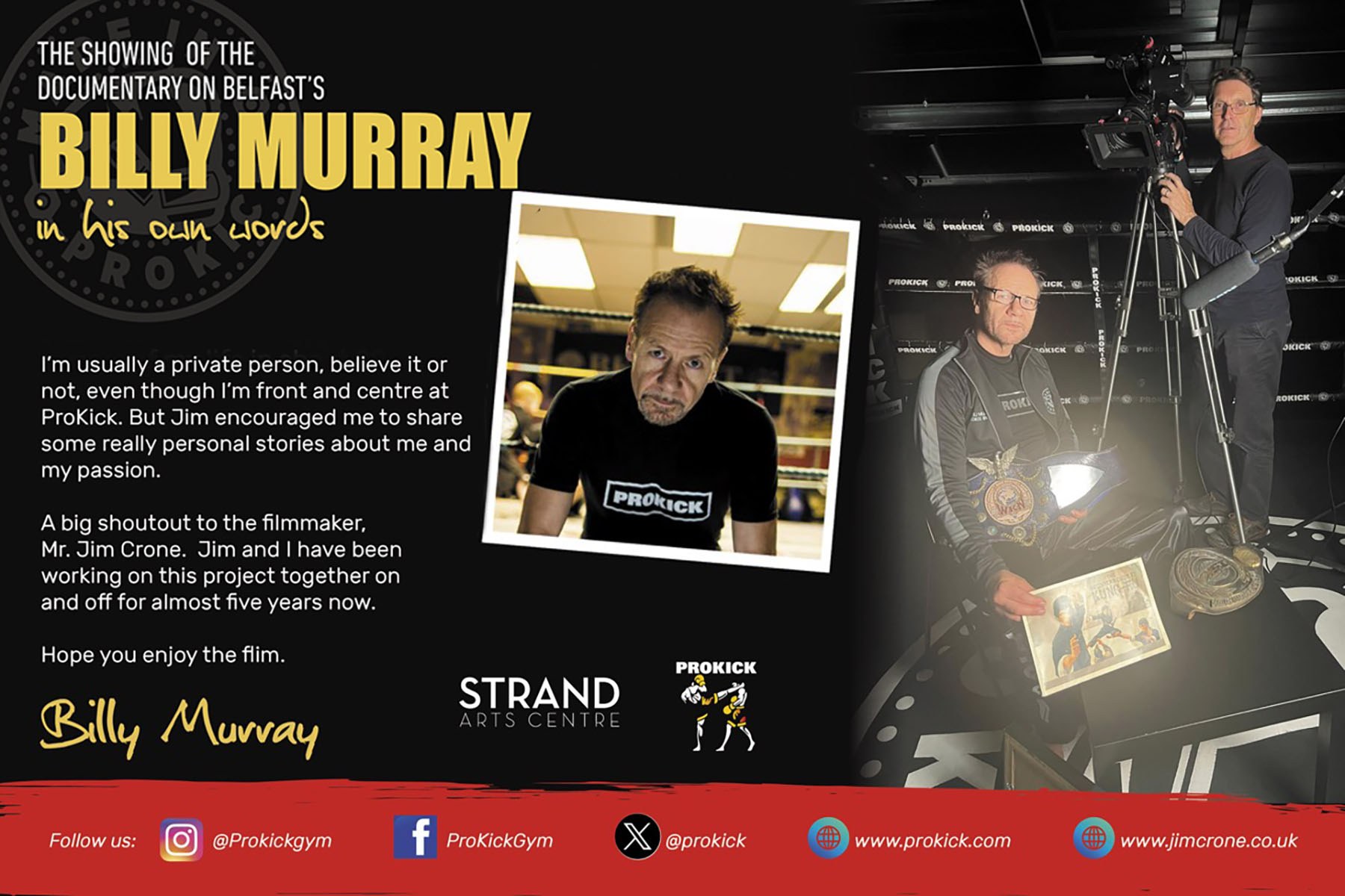 Billy Murray in his own words | Prokick