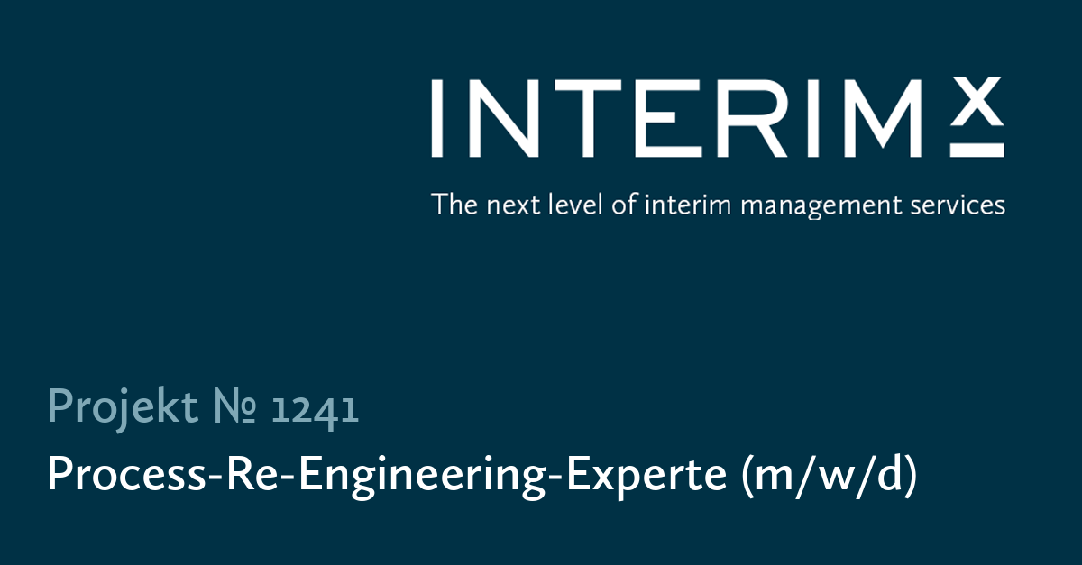 Process-Re-Engineering-Experte (m/w/d) | Gestaltung des Process-Re ...