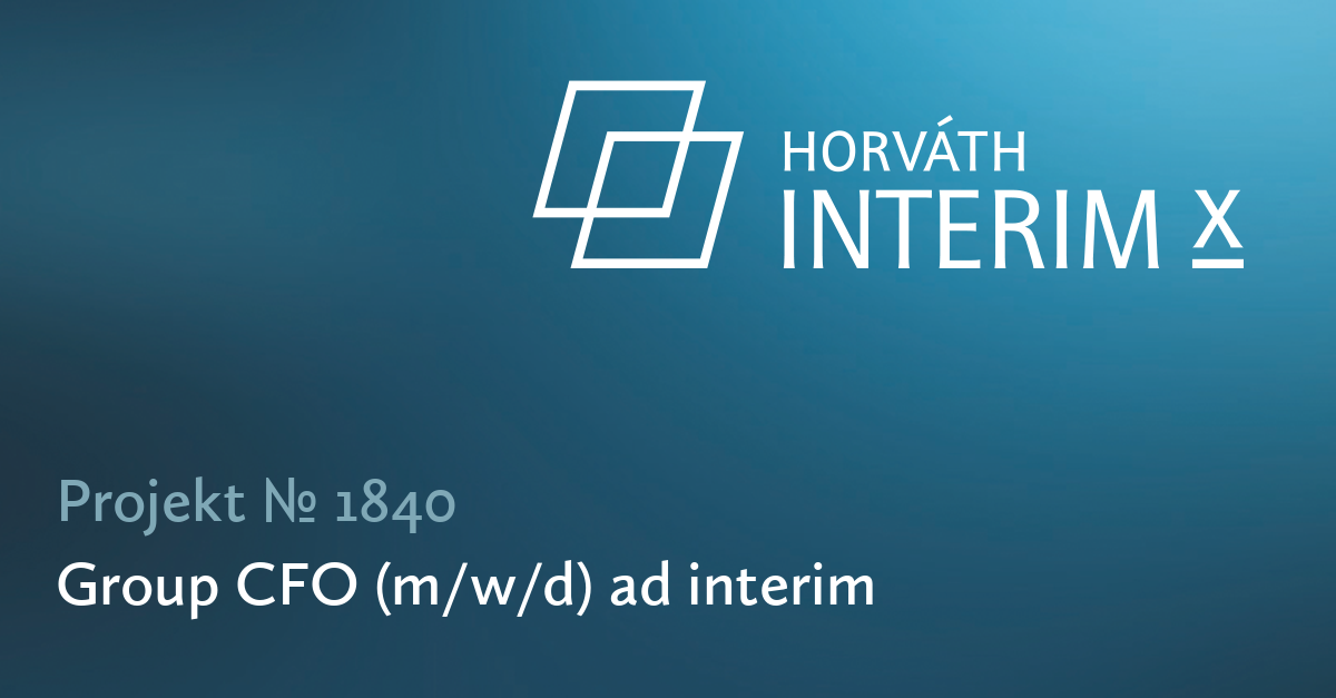 Group CFO (m/w/d) ad interim | Leitung der Finanzressorts bei einer ...