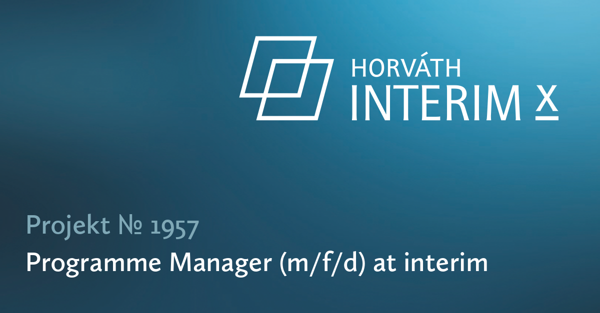 Programme Manager (m/f/d) at interim | Managing A Finance ...