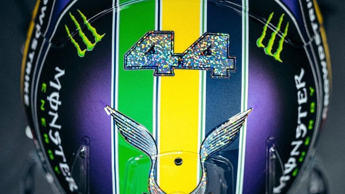 Hamilton presents special Senna tribute helmet for Brazilian GP ...