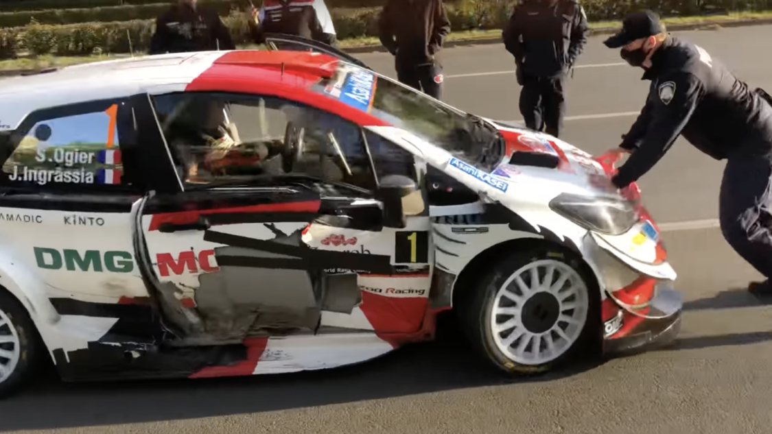 Video: Ogier involved in road crash ahead of Sunday rally action ...