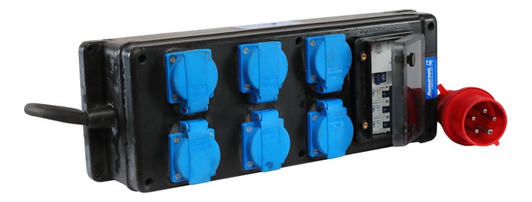 Verdeelkast 16A ->6x 230V