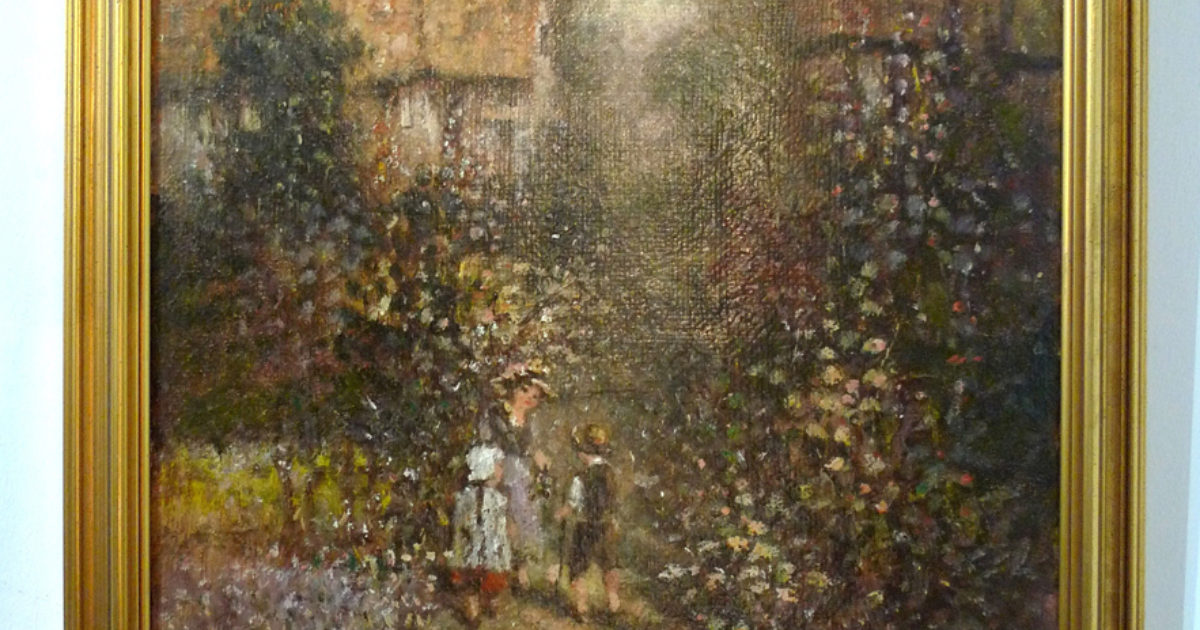 U14 Laszlo Ritter In a Country Garden Oil on Canvas 295 _01