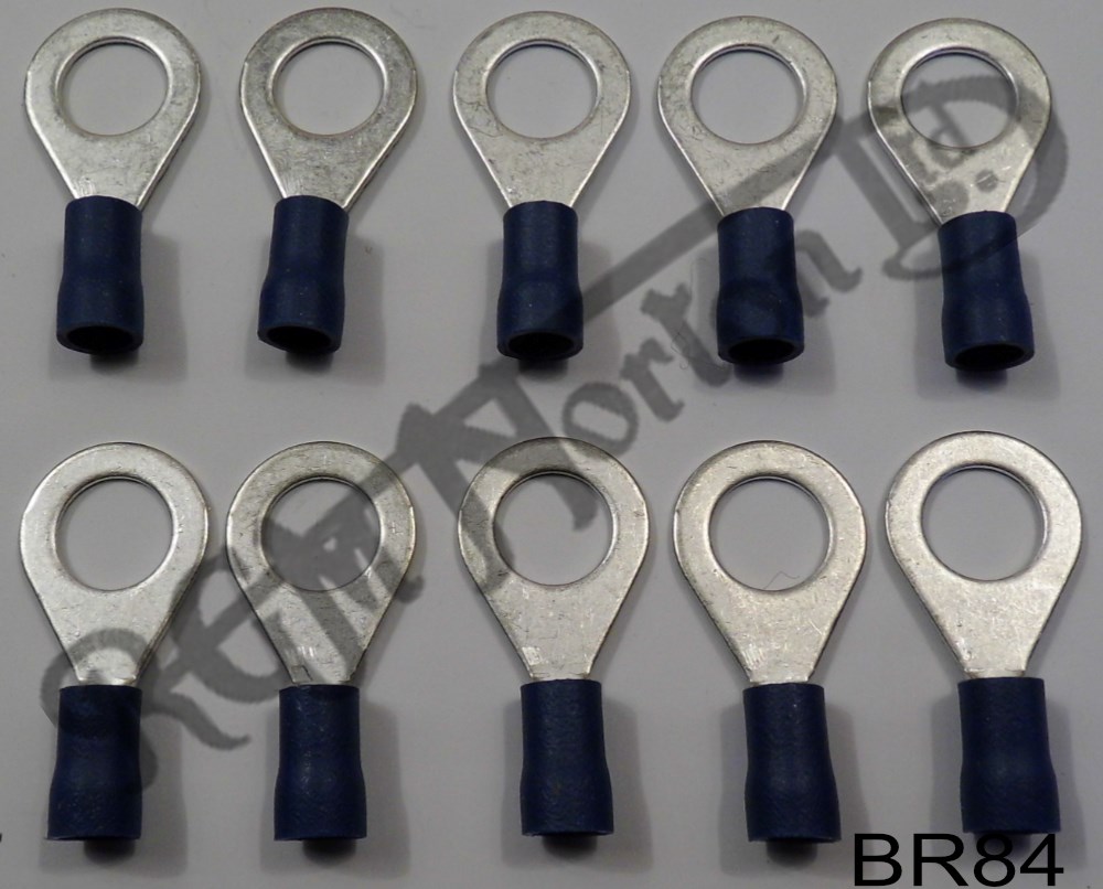 BLUE RING TERMINAL 8 4MM HOLE DIAMETER 10 BLUE RING TERMINAL 8 4MM HOLE DIAMETER 10