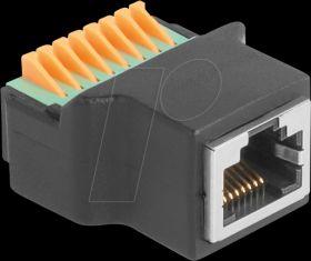 DELOCK66948 - RJ45 jack terminal block, with push button adapter ...