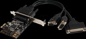 STPEX2S1P553B - 3 Port RS232, DB25, parallel, serial, PCIe card, low ...