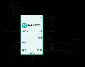 MAX1626 5V/3.3V or Adjustable, 100% Duty Cycle, High-Efficiency, Step ...
