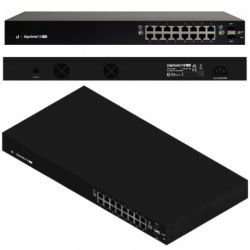 UBIQUITI Edge Switch 19" RACK 16x port RJ45 PoE+ (Gigabit Ethernet) 2x ...
