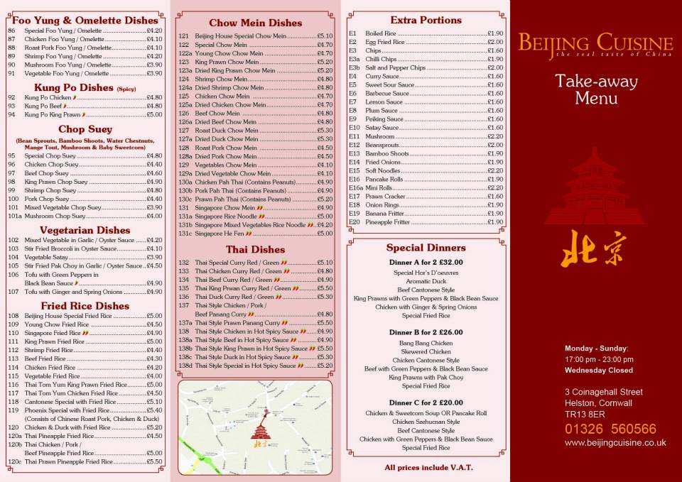 Beijing Cuisine Image gallery and photos - TR13 8ER - Helston | View