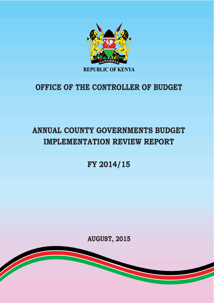 County Budget Implementation Review Report FY2014/15