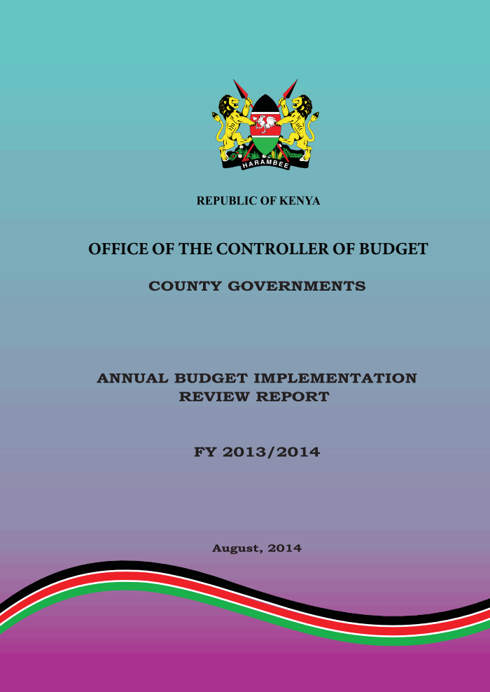 County Budget Implementation Review Report 2013/2014
