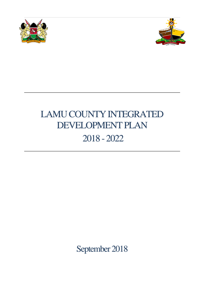 Lamu County Integrated Development Plan 2018 2022