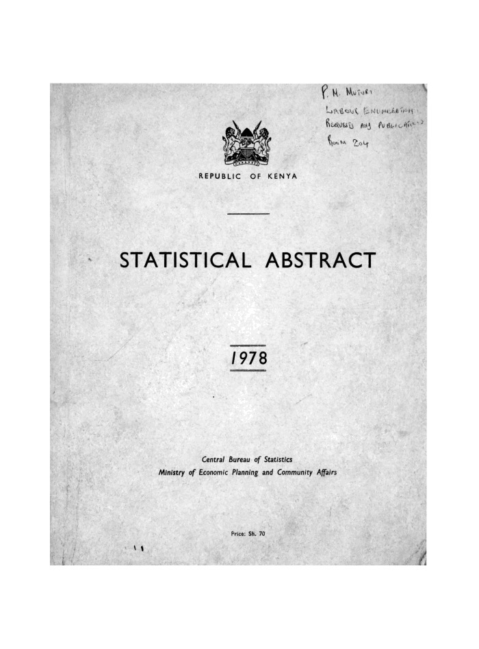 STATISTICAL ABSTRACT 1978