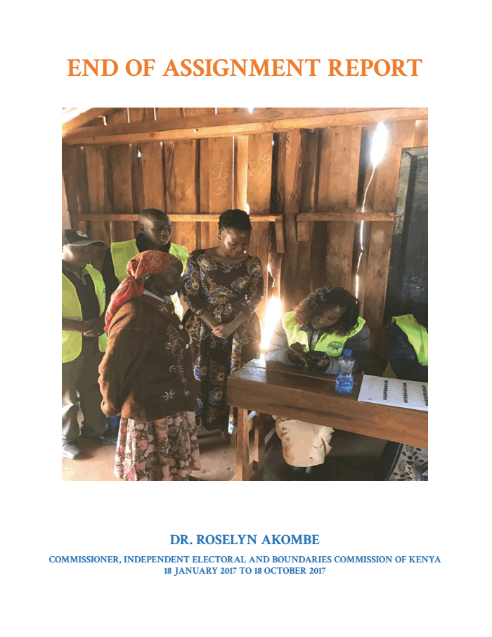 End of Assignment Report of Former IEBC Commissioner Roselyn Akombe (2017)