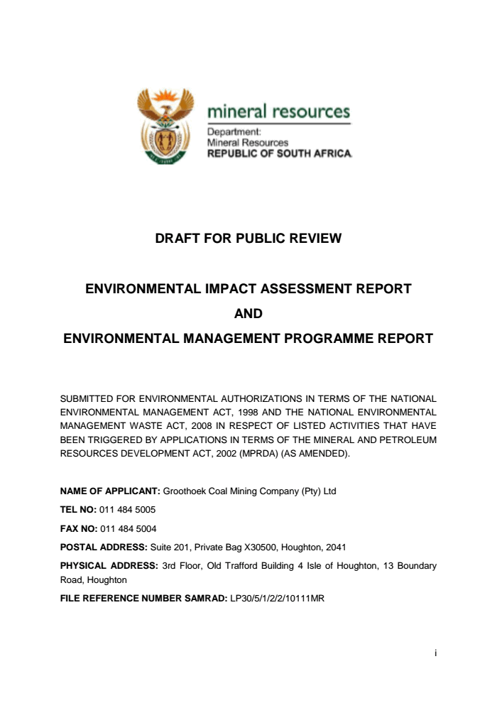 FINAL SEIR and EMP Report FINAL for Public Review Compressed, Groothoek ...