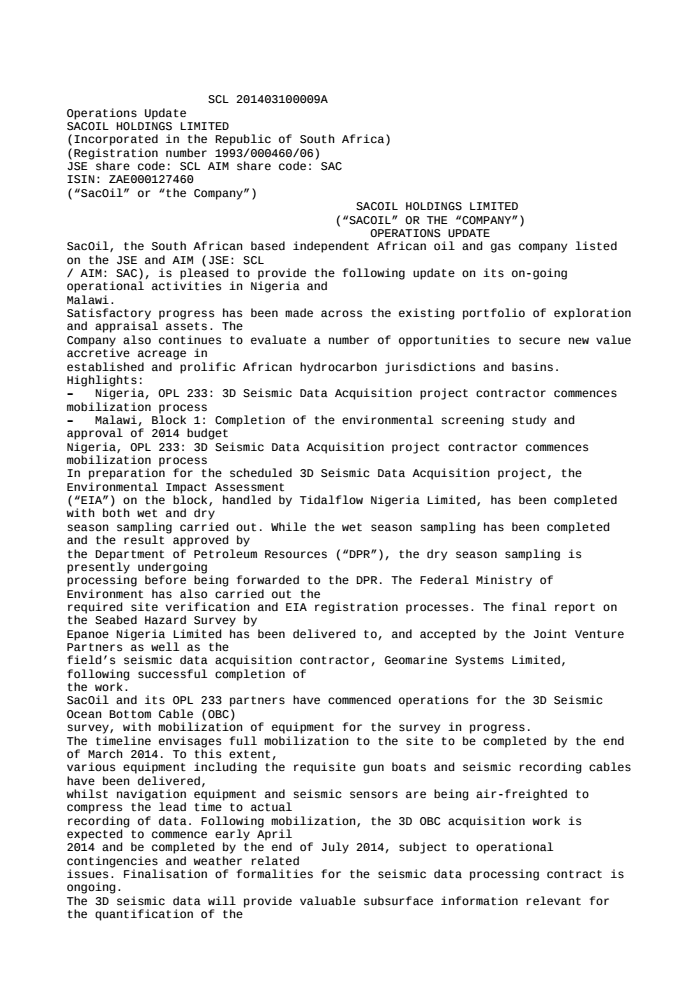 sacoil-holdings-limited-operations-update