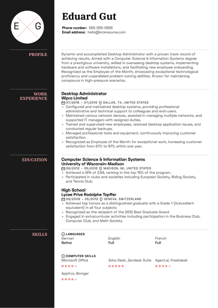 Deployment Engineer Resume Sample | Kickresume