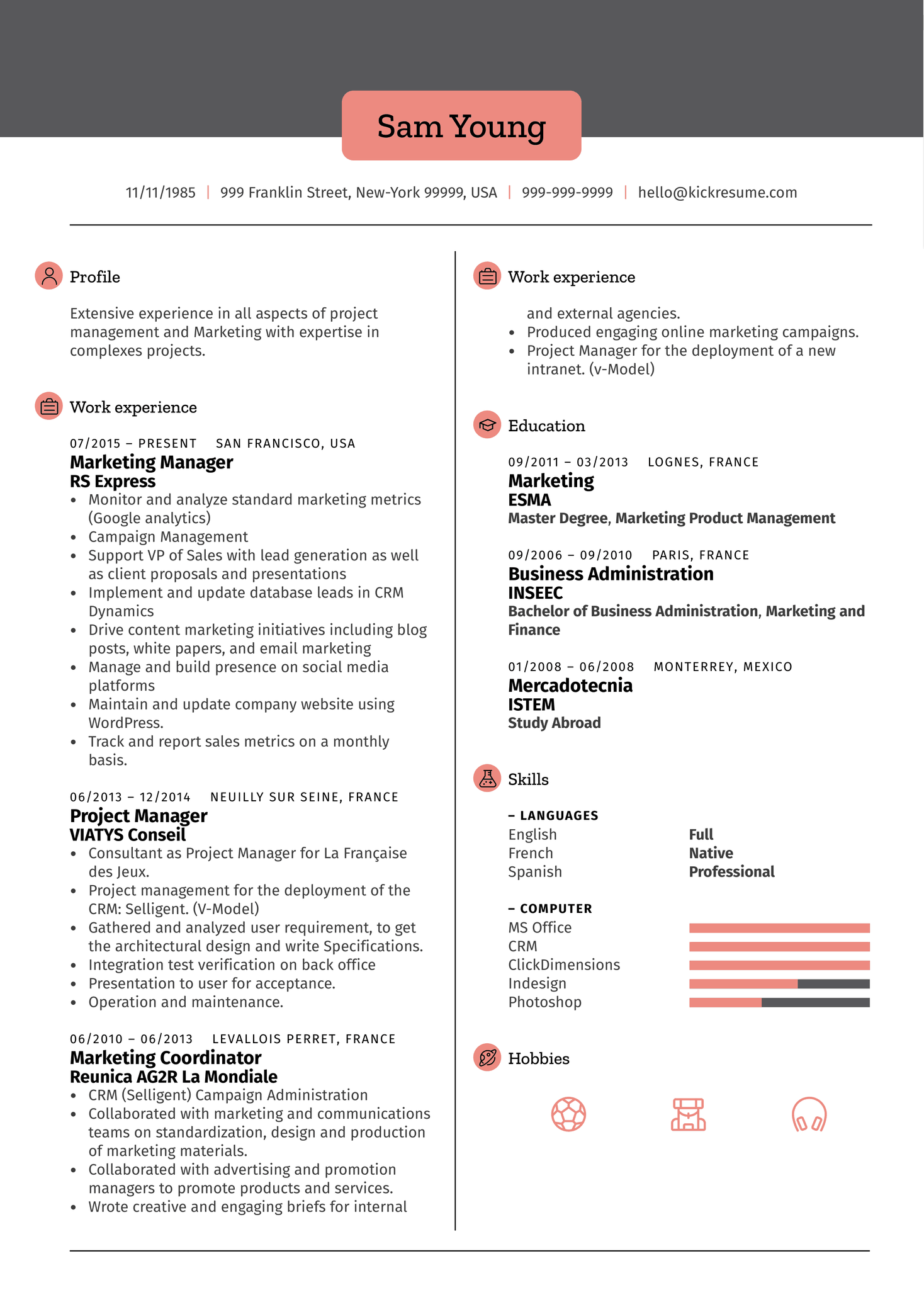 Resume Examples By Real People Marketing Manager Resume Example 