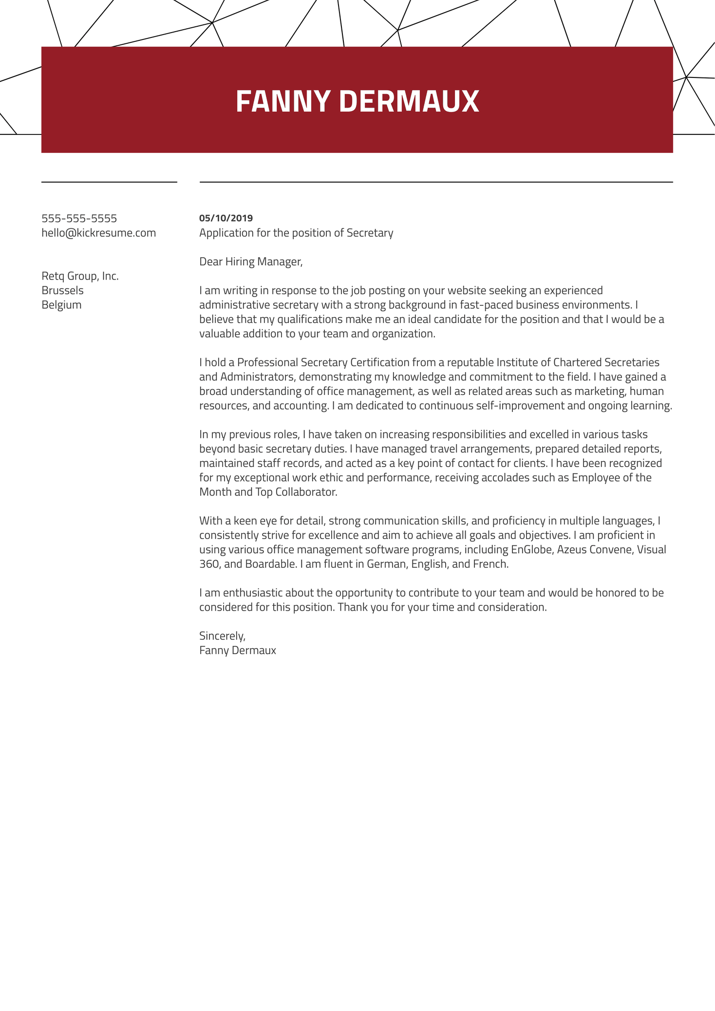 Letter To Replace Secretary Learn How To Write That Perfect Cover 