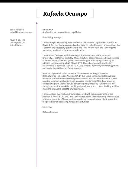 Cover Letter Examples By Real People Finance Intern Cover Letter 