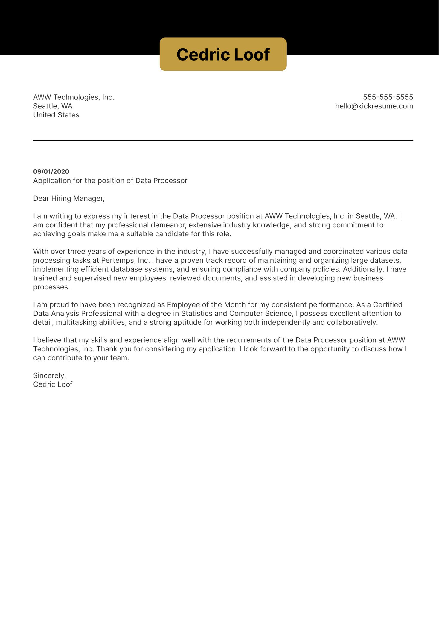 Sample Cover Letter For Applying Job Collection Letter Template 
