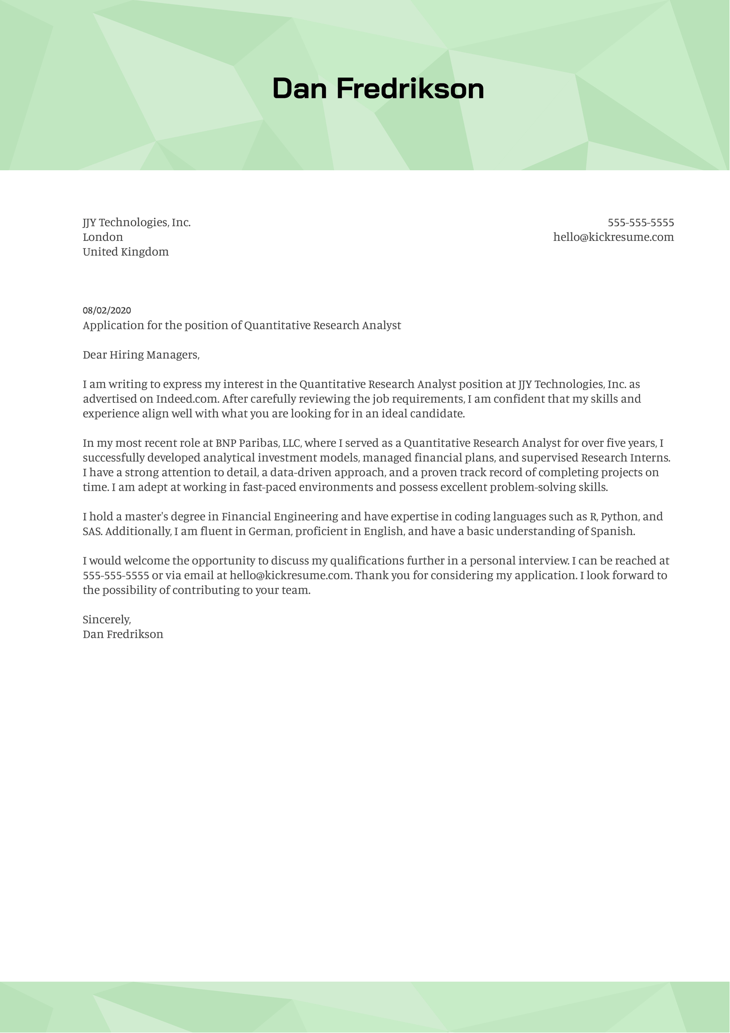15 Cover Letter Market Research Analyst Cover Letter Example Cover 