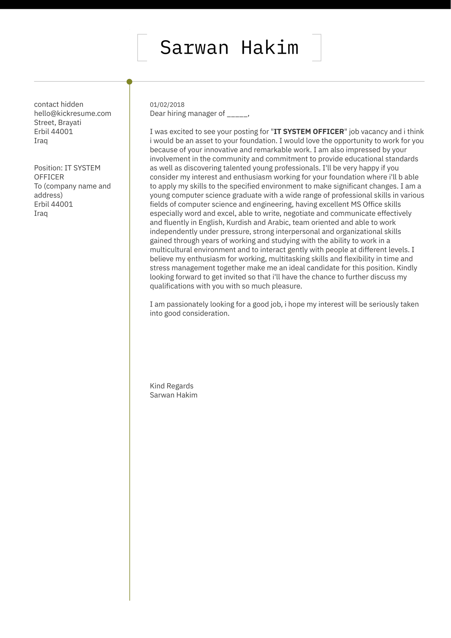 Cover Letter Examples By Real People IT Assistant Lecturer Cover 