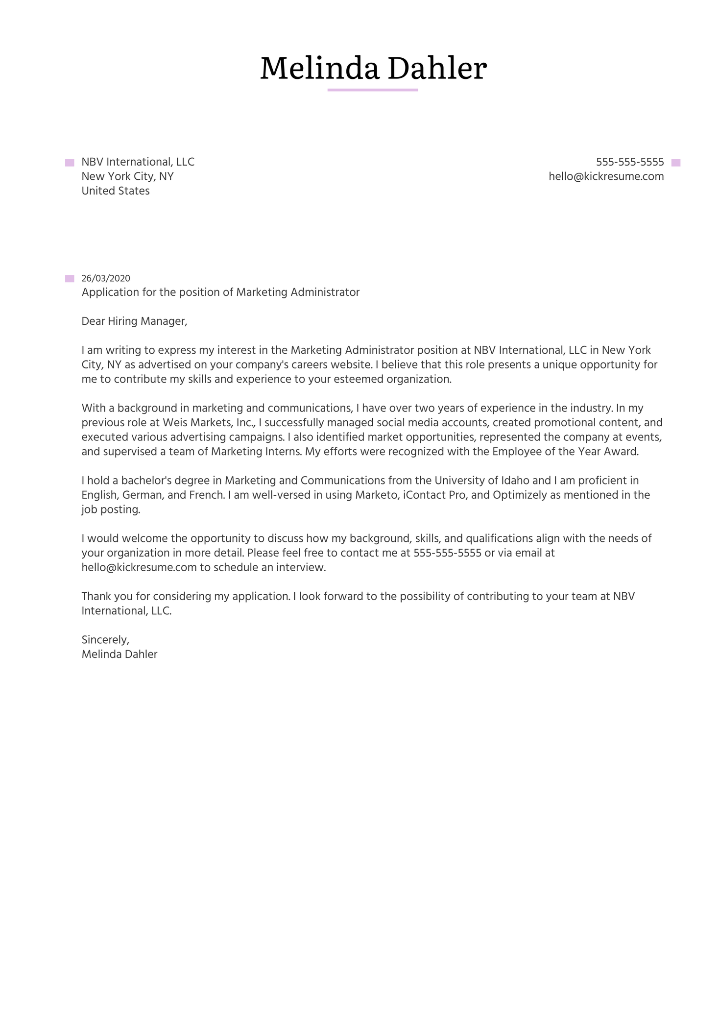 48 Marketing Cover Letter Examples 2020 Gif Gover