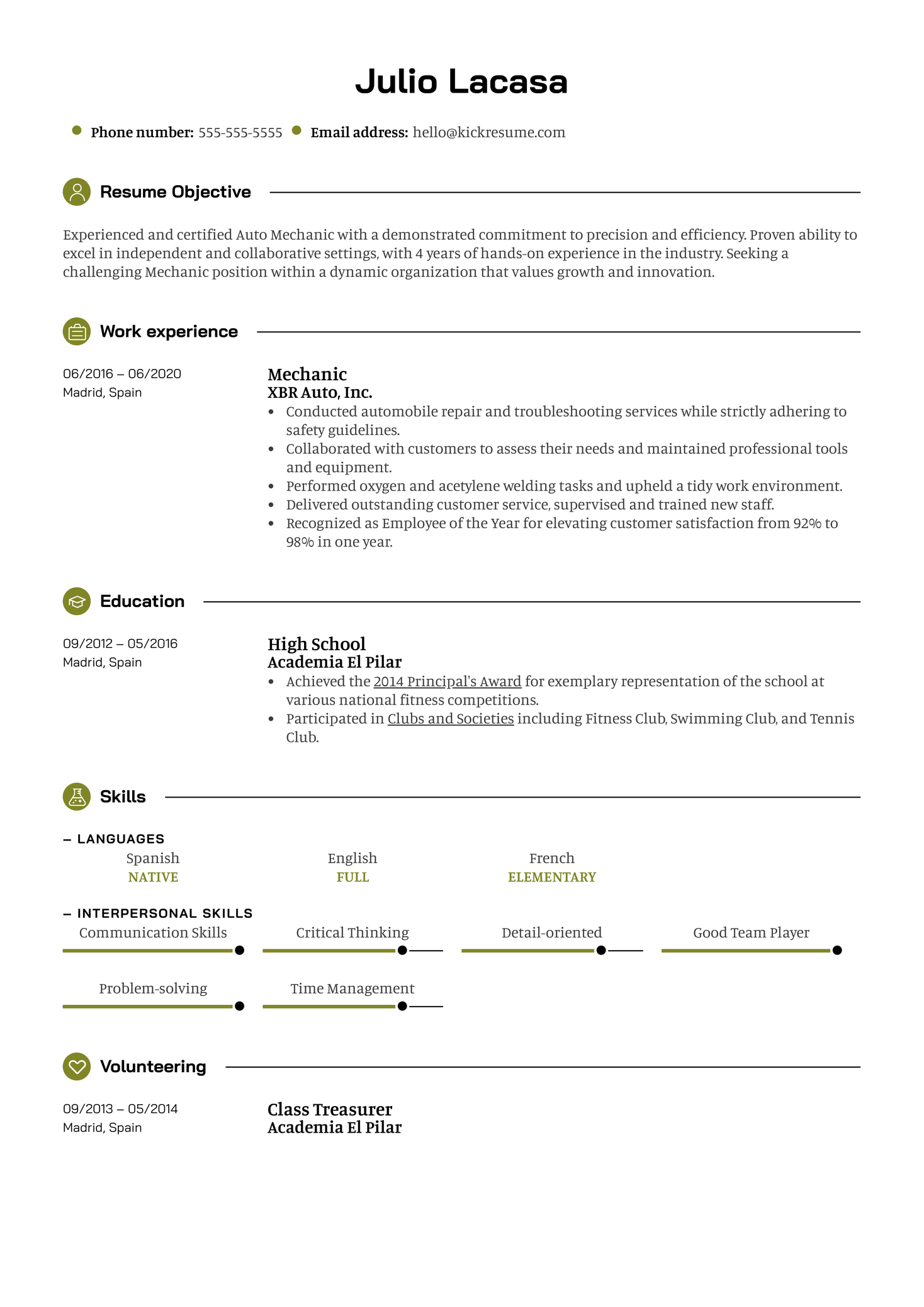 Automobile Mechanic Cv Maker Iti Resume Format Doc Download BEST 