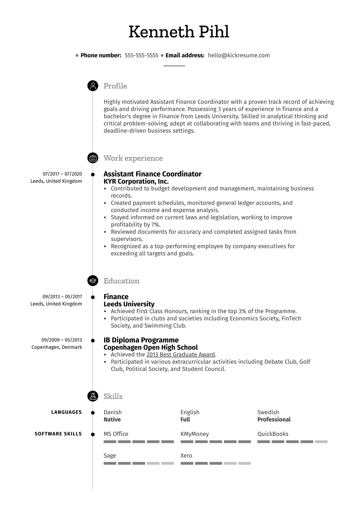 Experience Resume Sample