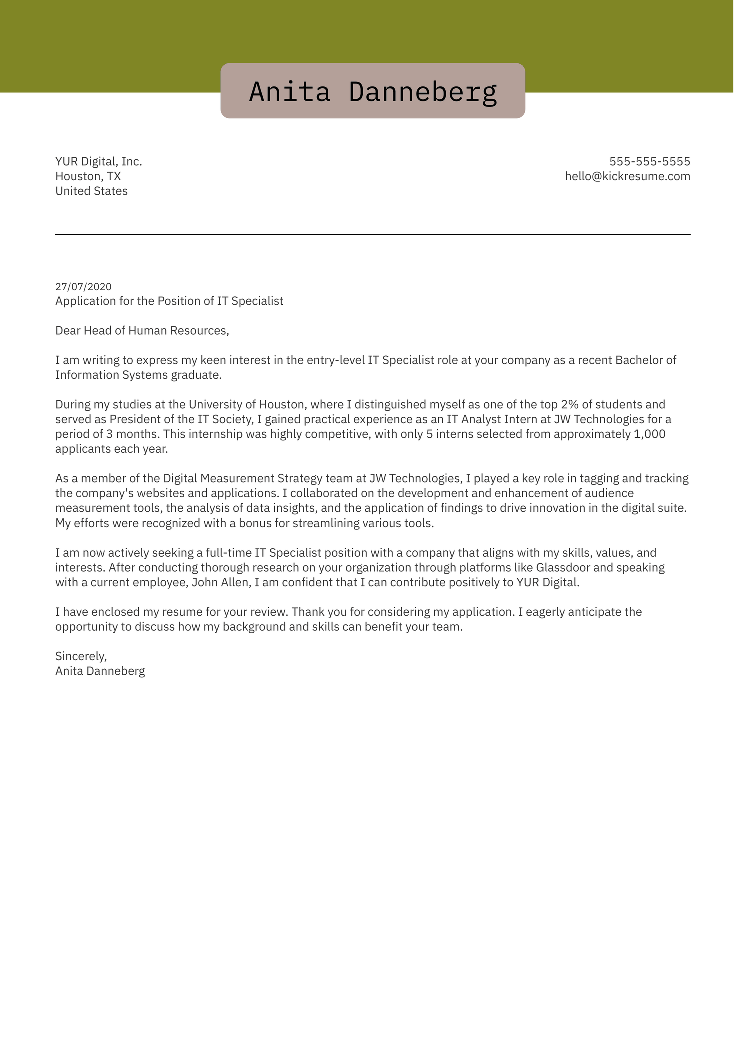 How To Write A Cover Letter For Graduate Development Program