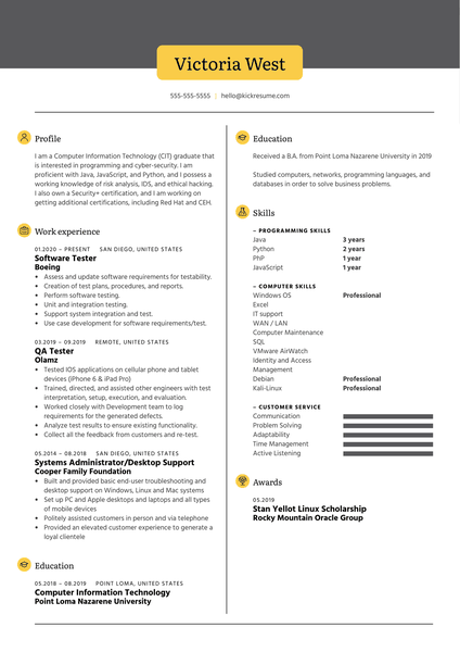 Webmaster/webmestre Resume Example [FR] | Kickresume