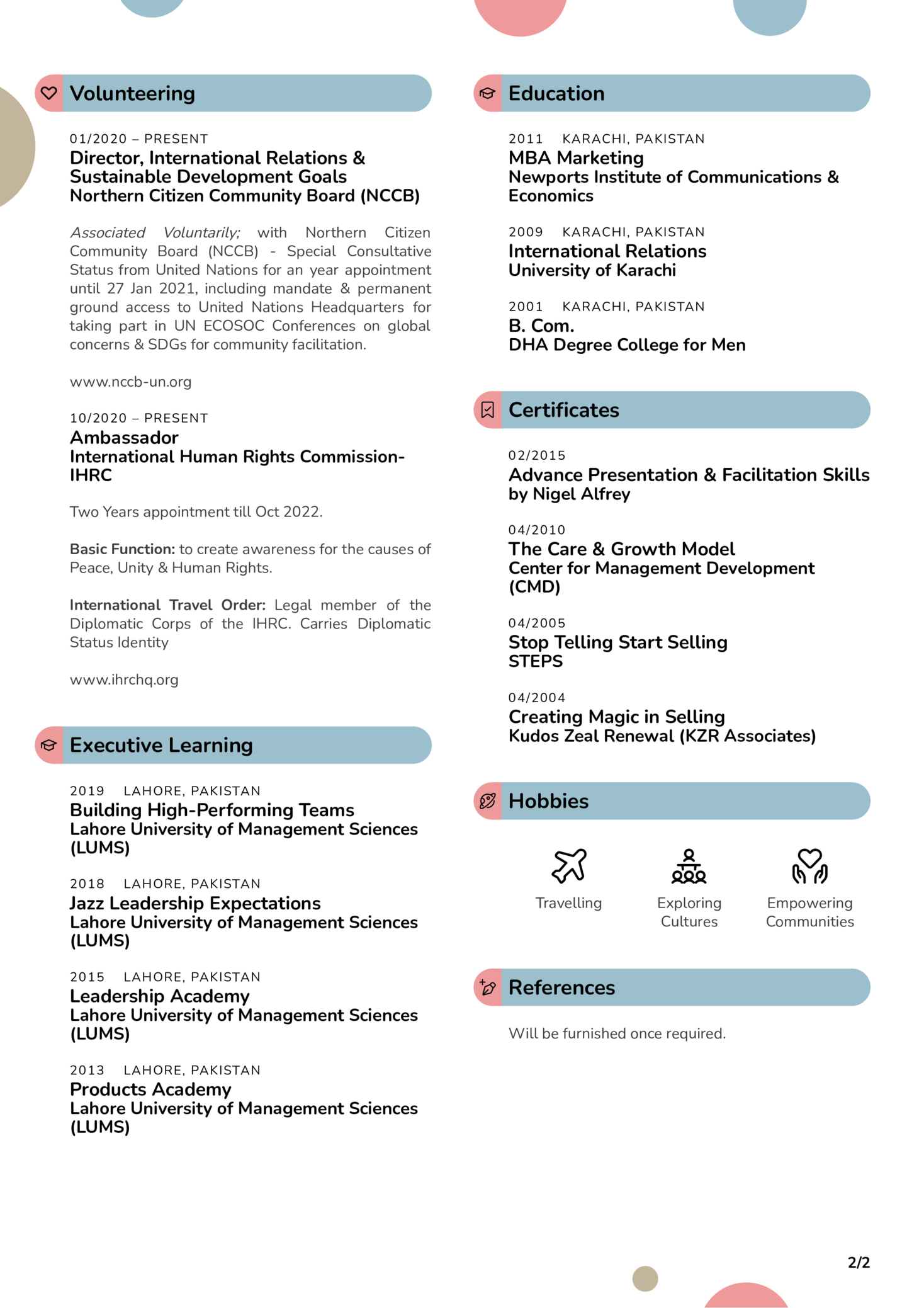 International Human Rights Commission Ambassador Resume Example ...